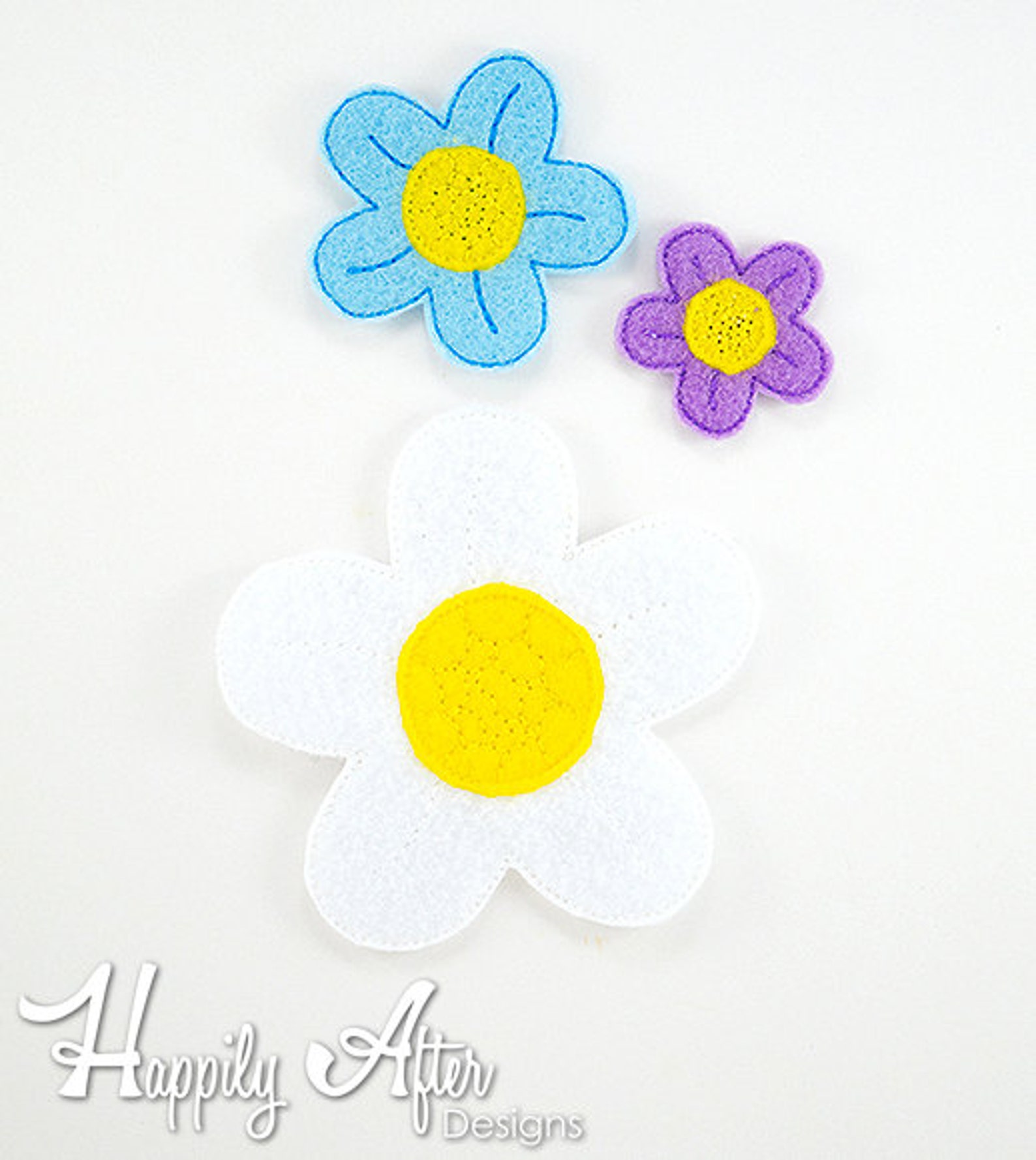 Flower Feltie Embroidery Design, Plant Feltie, Spring Feltie, Machine ...