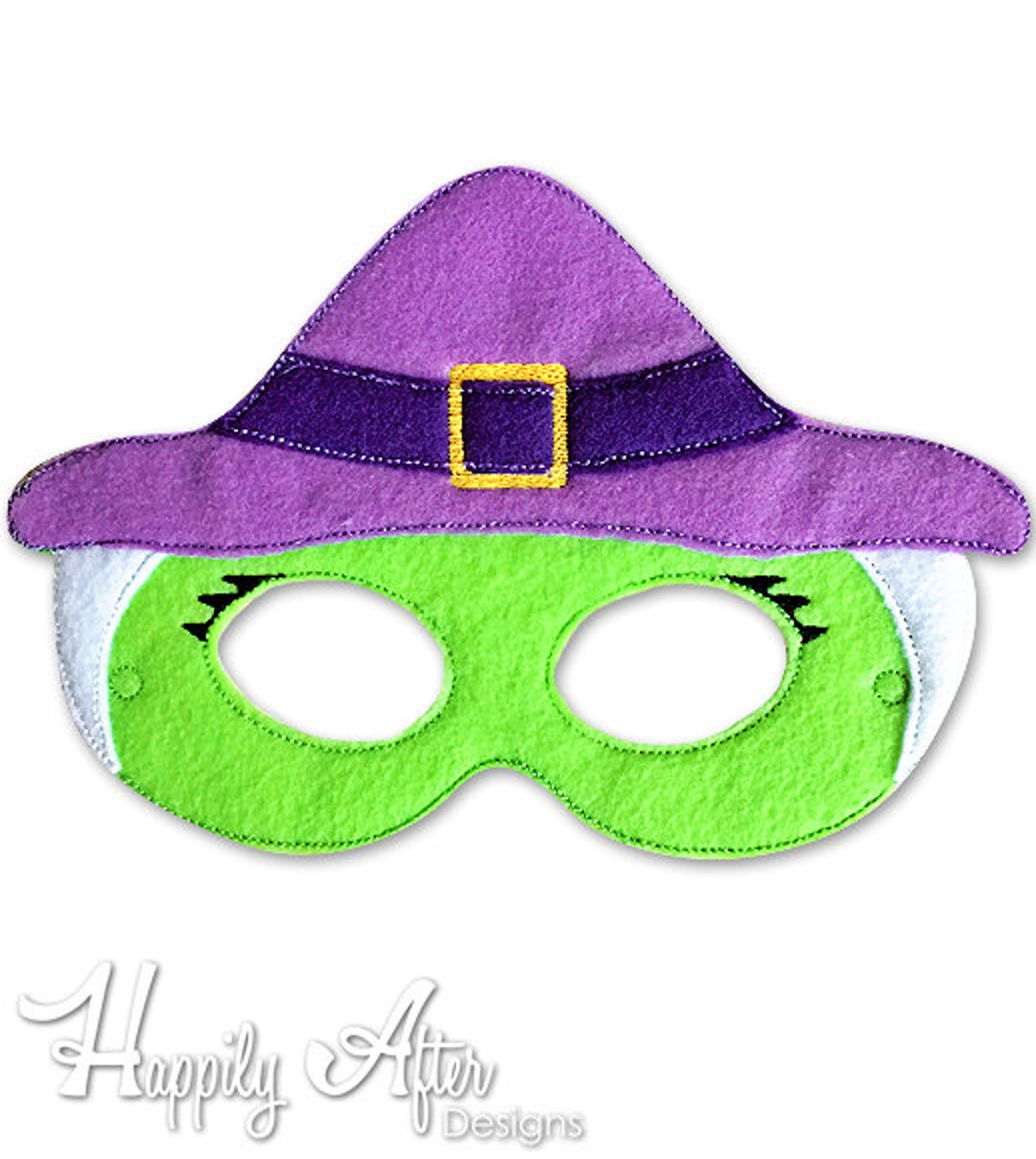 Witch Mask Embroidery Design, Witch Mask, Machine Embroider, ITH Mask ...