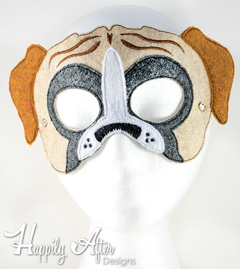 Boxer Dog Breed Mask Embroidery Design Boxer Mask Machine - Etsy