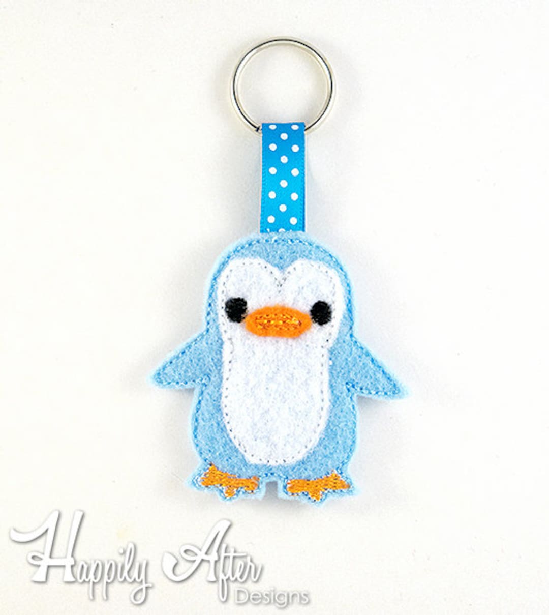 Penguin Keychain Embroidery Design, Kawaii, Penguin, Keychain ...