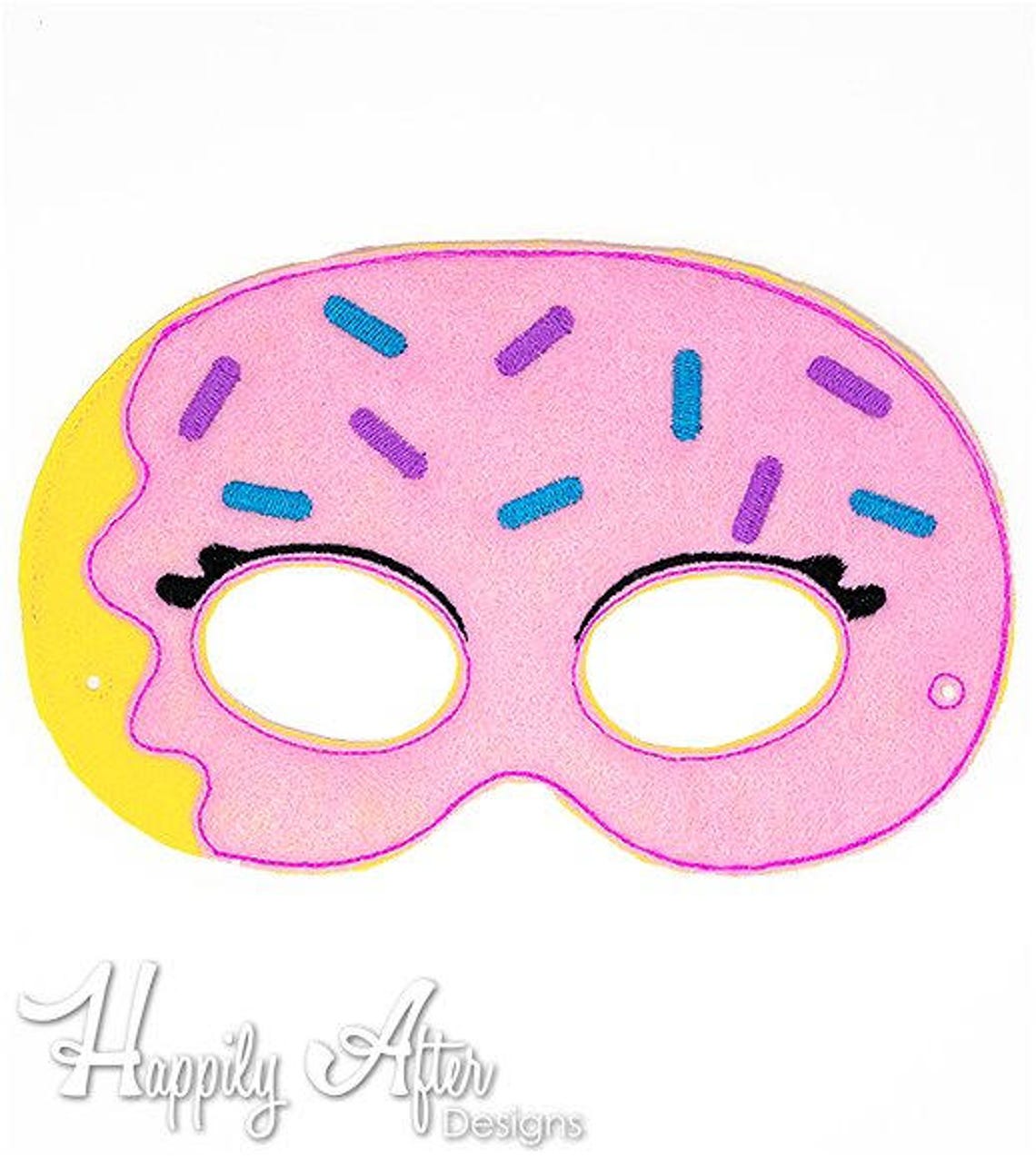 Donut Mask Embroidery Design doughnut mask machine | Etsy