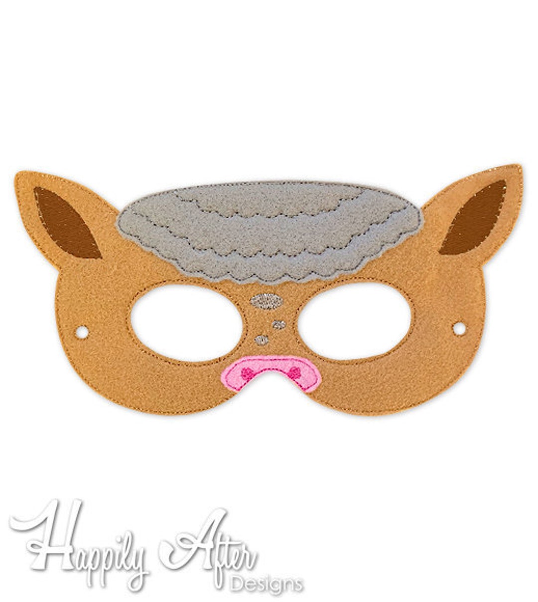 Glyptodon Mask Embroidery Design, Armadillo Mask, Machine Embroidery ...