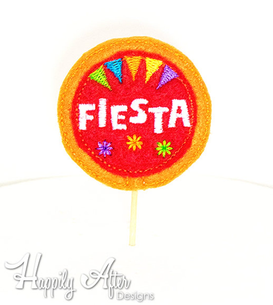 Fiesta Cupcake Topper Embroidery Design, Machine Embroidery, ITH, in ...