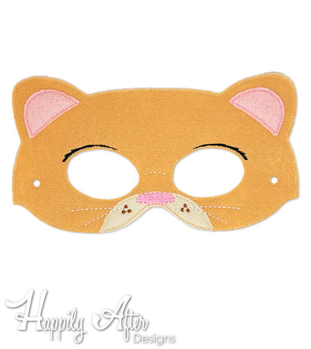 Lioness Mask Embroidery Design, Lioness Mask, Machine Embroidery, ITH ...