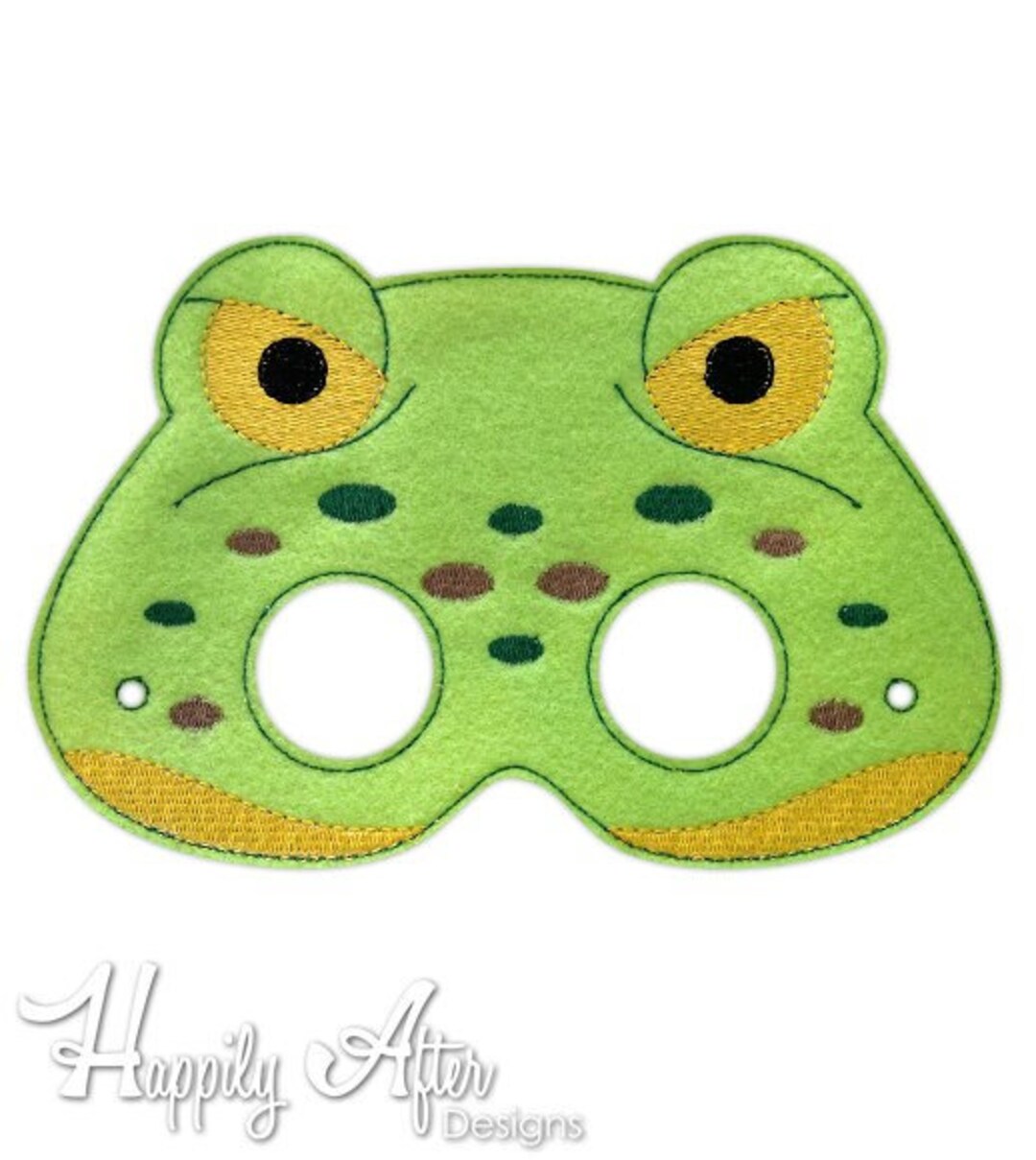 Bully Frog Mask Embroidery Design - Frog Mask - Machine Embroidery ...