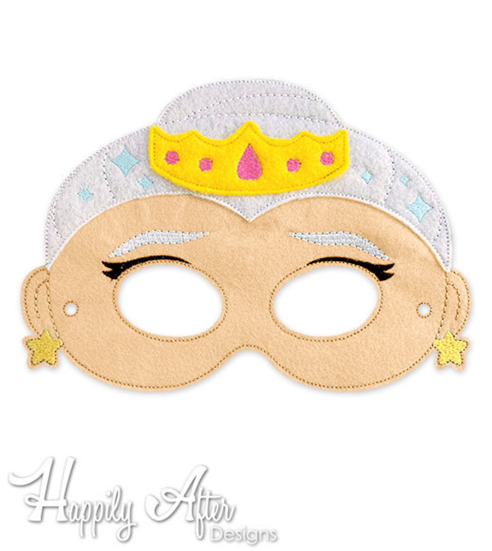 Fairy Godmother Mask Embroidery Design, Princess Mask, Machine ...