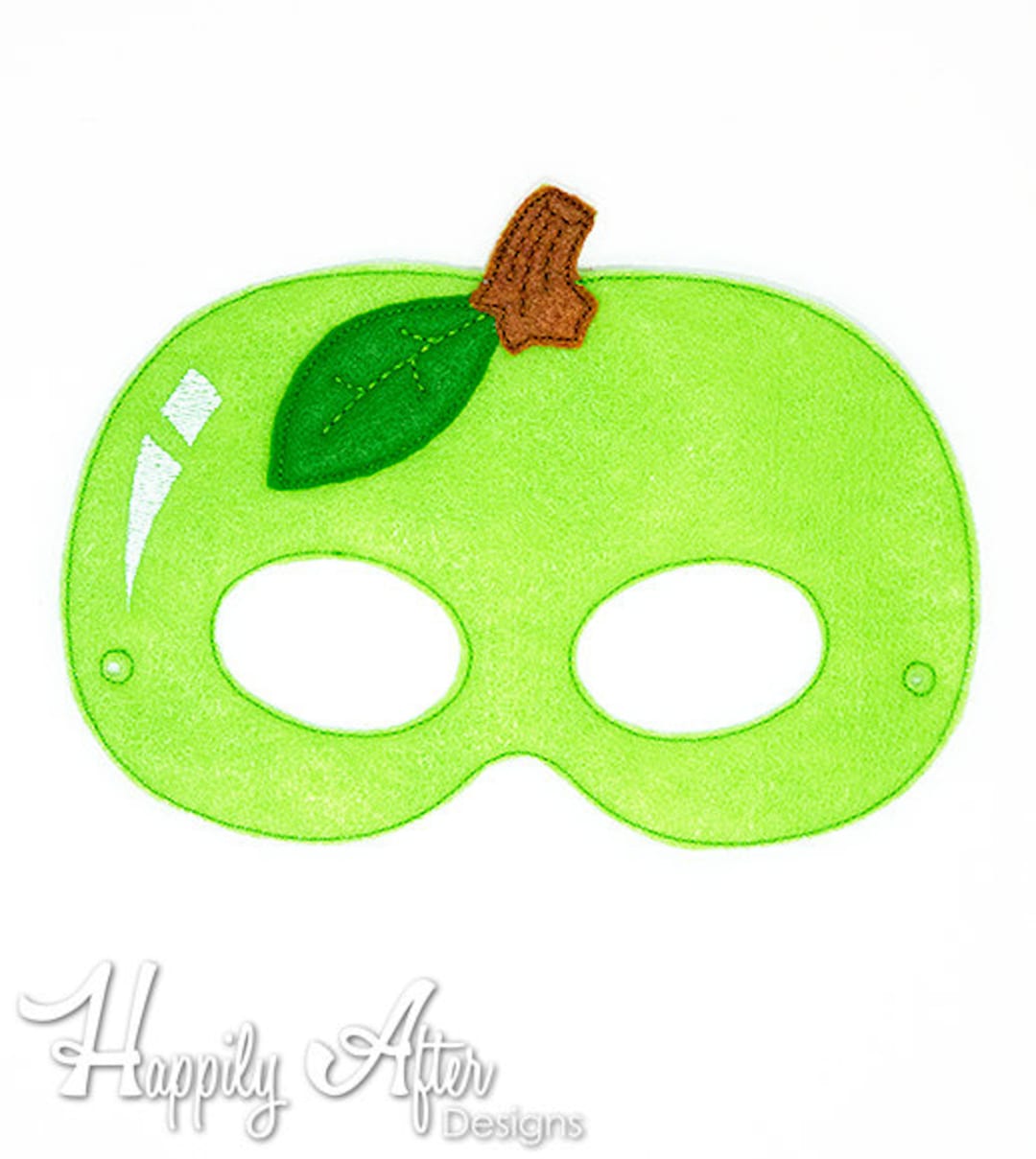 Apple Mask Embroidery Design, Apple Mask, Machine Embroidery, ITH Mask ...