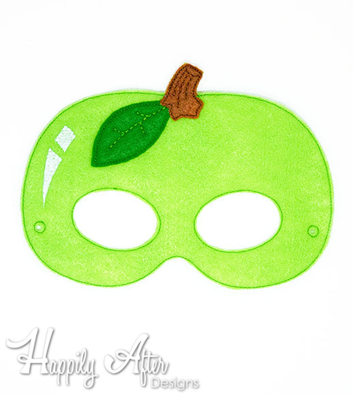 Apple Mask Embroidery Design Apple Mask Machine Embroidery - Etsy