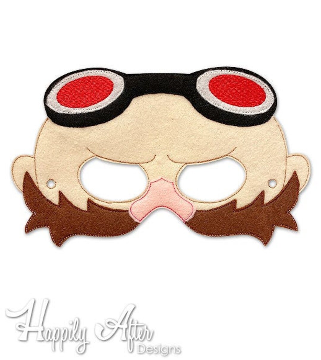 Cruel Genius Mask Embroidery Design Villain Mask Machine - Etsy
