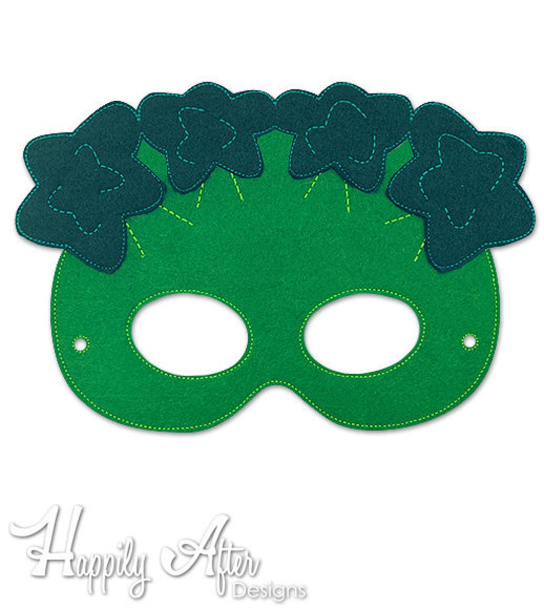 Broccoli Mask Embroidery Design, Vegetable Mask, Machine Embroidery ...