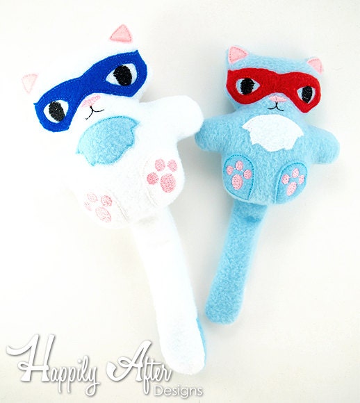 Superhero Cat Stuffie Embroidery Design Cat Kitty Cat - Etsy