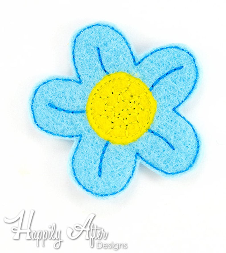 Flower Feltie Embroidery Design, Plant Feltie, Spring Feltie, Machine ...