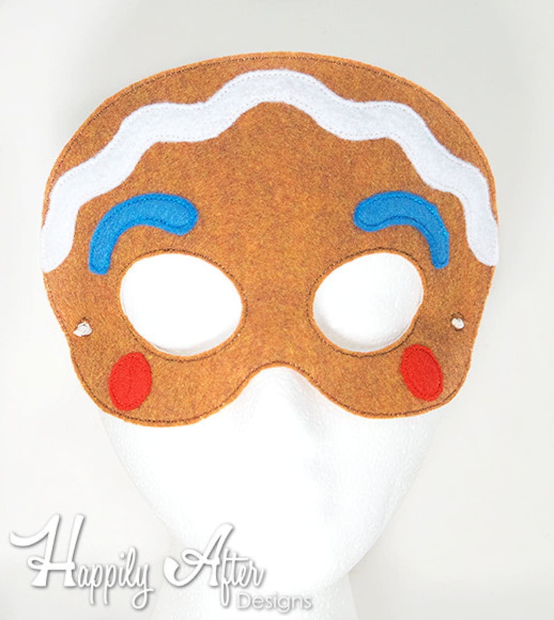 Gingerbread Boy Mask Embroidery Design Gingerbread Mask | Etsy