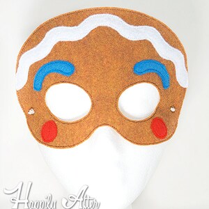 Gingerbread Boy Mask Embroidery Design, Gingerbread Mask, Machine ...