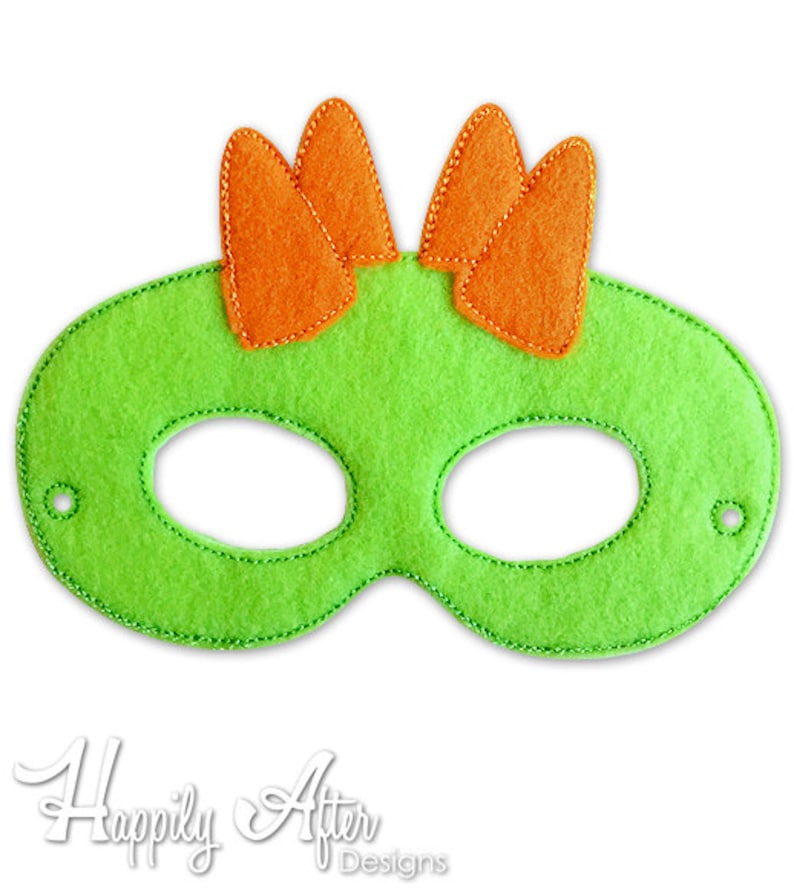 Stegosaurus Dinosaur Mask Embroidery Design, Dinosaur Mask, Machine ...