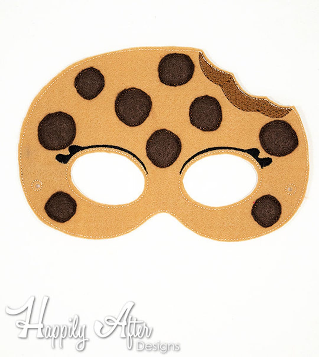 Chocolate Chip Cookie Mask Embroidery Design, Cookie Mask, Machine ...