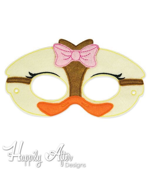 Duckling Mask Embroidery Design duck mask machine | Etsy