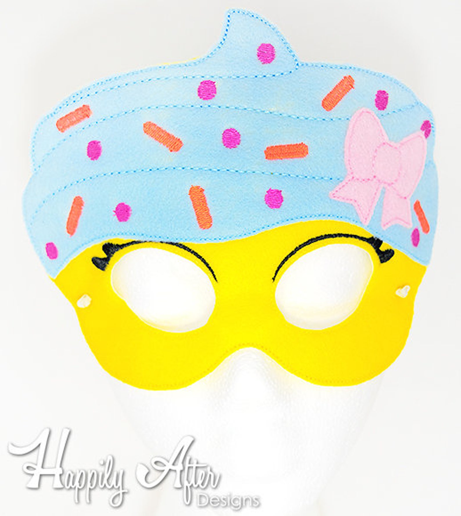 Cupcake Mask Embroidery Design Cake Mask Machine Embroidery | Etsy