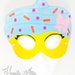 Cupcake Mask Embroidery Design, Cake Mask, Machine Embroidery, ITH Mask ...