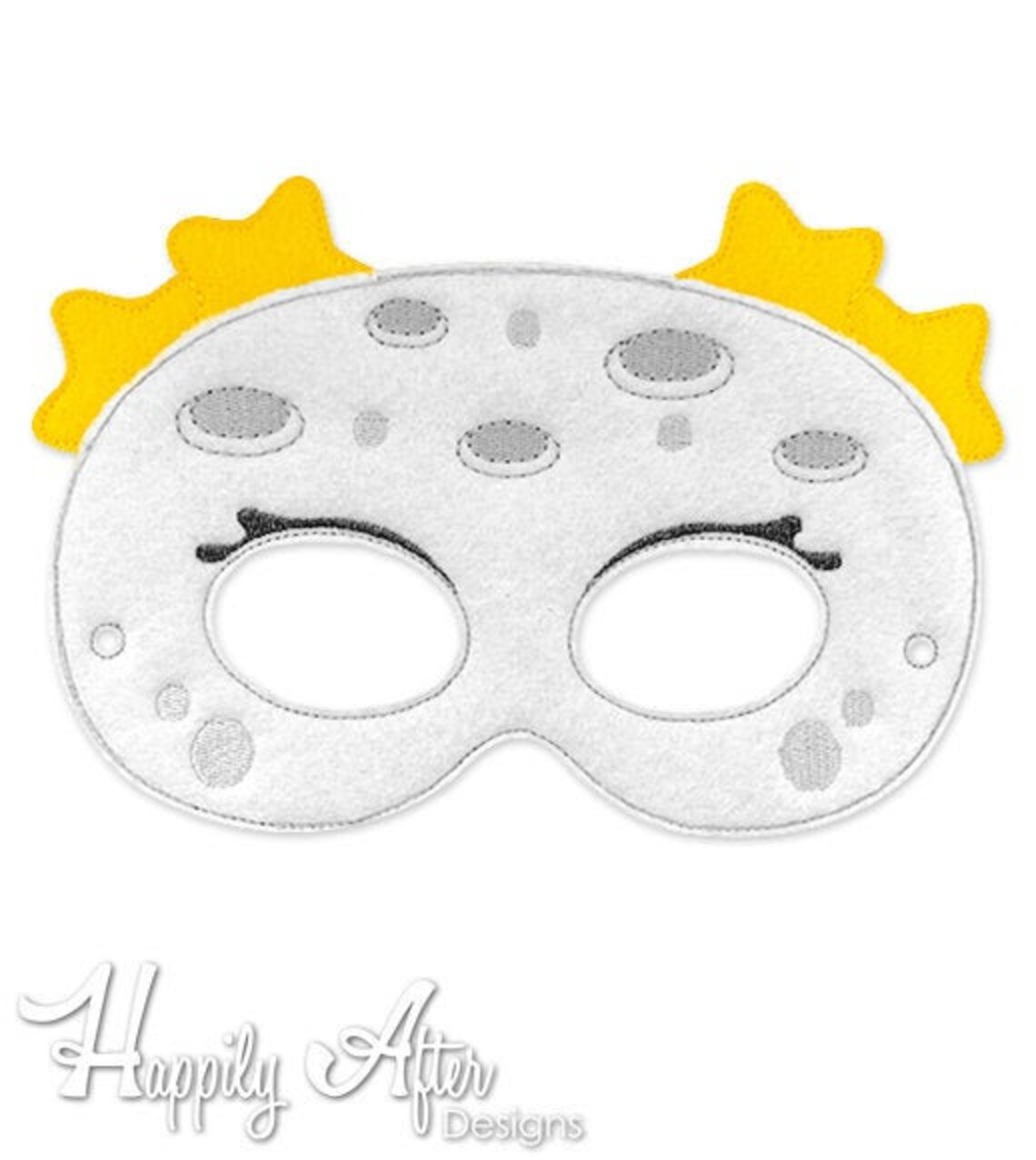 Moon Mask Embroidery Design Moon Mask Machine Embroidery - Etsy