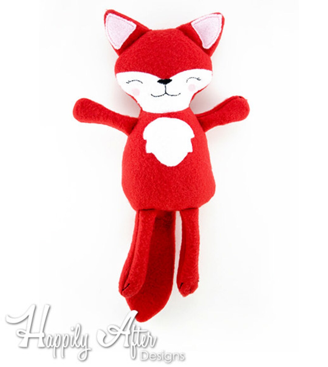 Fox Stuffie Embroidery Design, Fox, Stuffed Animal, Fox Machine ...