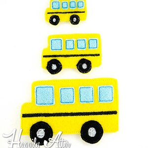 School Bus Feltie Embroidery Design, Bus Feltie, Machine Embroidery ...