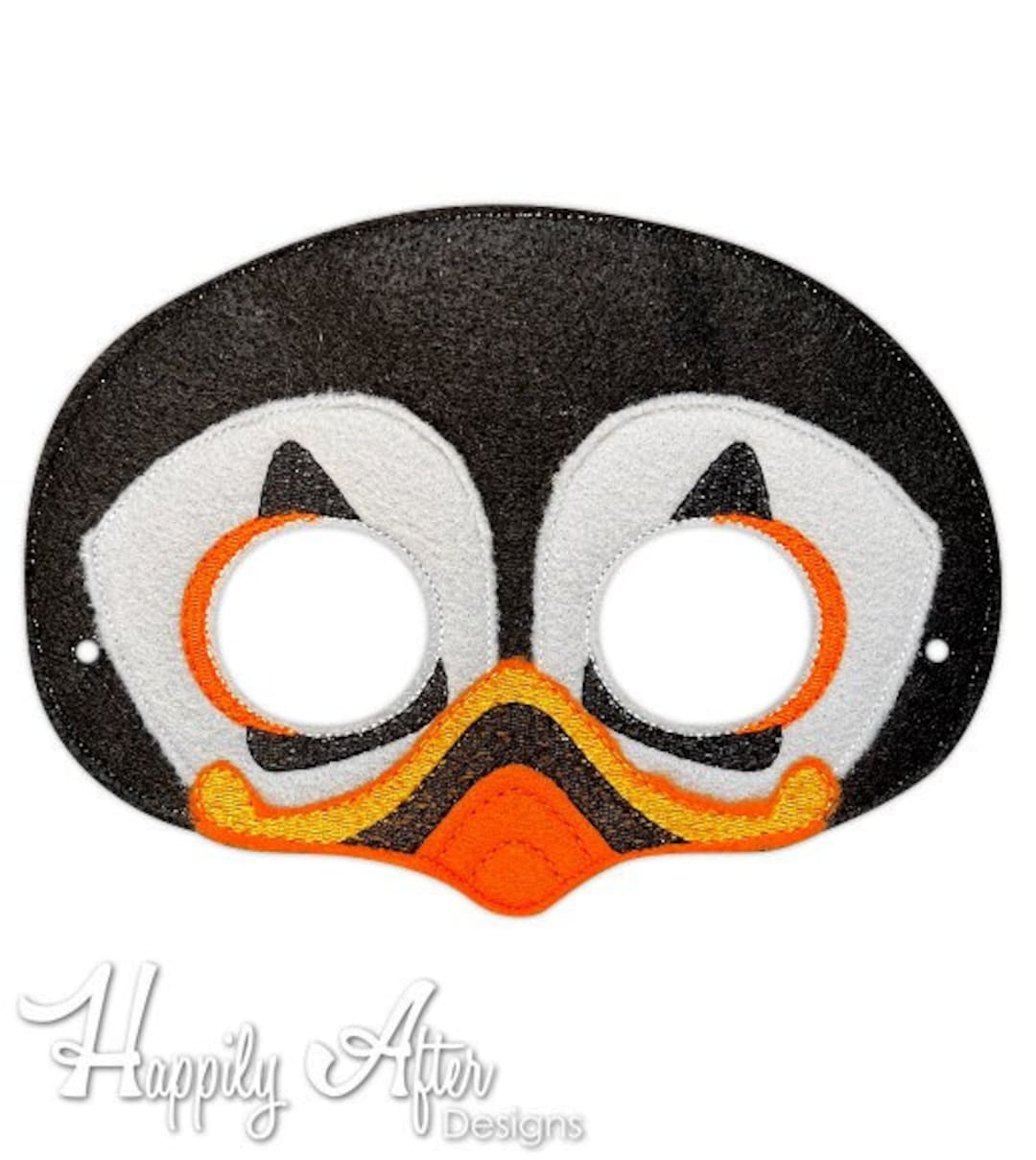 Puffin Mask Embroidery Design - Puffin Mask - Machine Embroidery - ITH ...