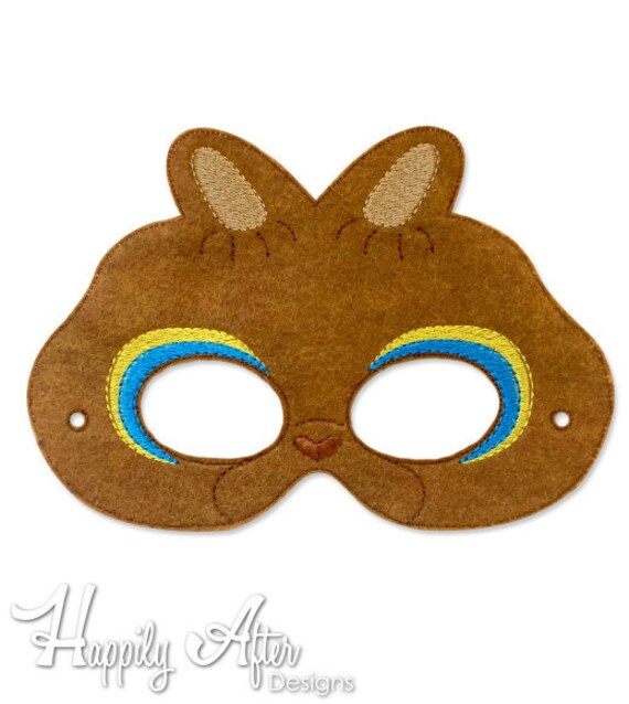 Chocolate Bunny Mask Embroidery Design Bunny Mask Machine | Etsy