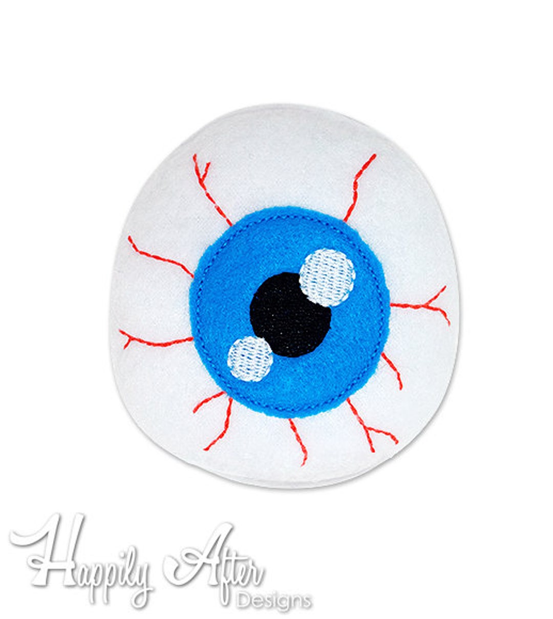 Eyeball Stuffie Embroidery Design, Eye, Halloween Machine Embroidery ...