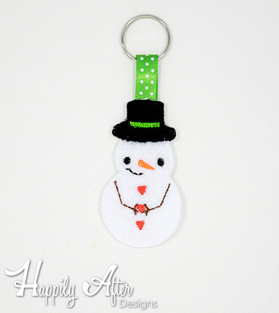 Snowman Keychain Embroidery Design Snowman Winter - Etsy