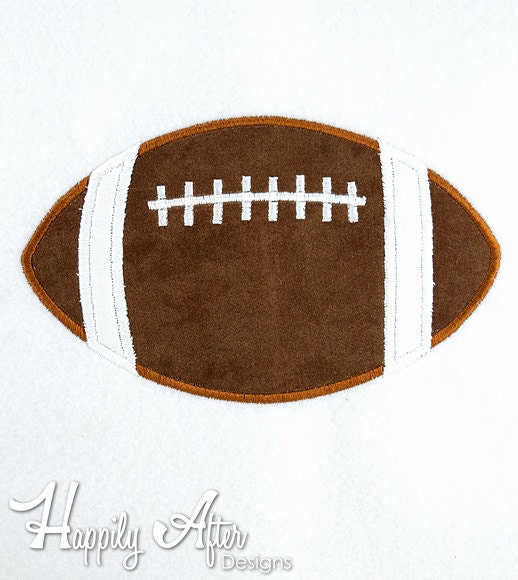 Football Applique Embroidery Design, Football Applique, Sports Applique ...