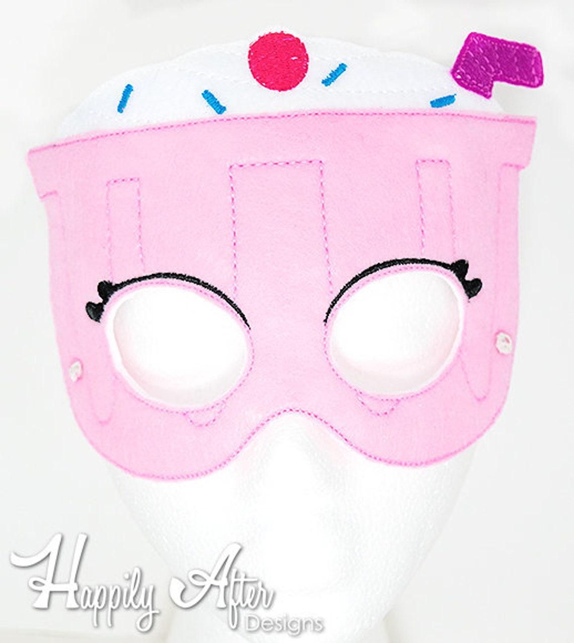 Milkshake Mask Embroidery Design Girl Mask Machine | Etsy