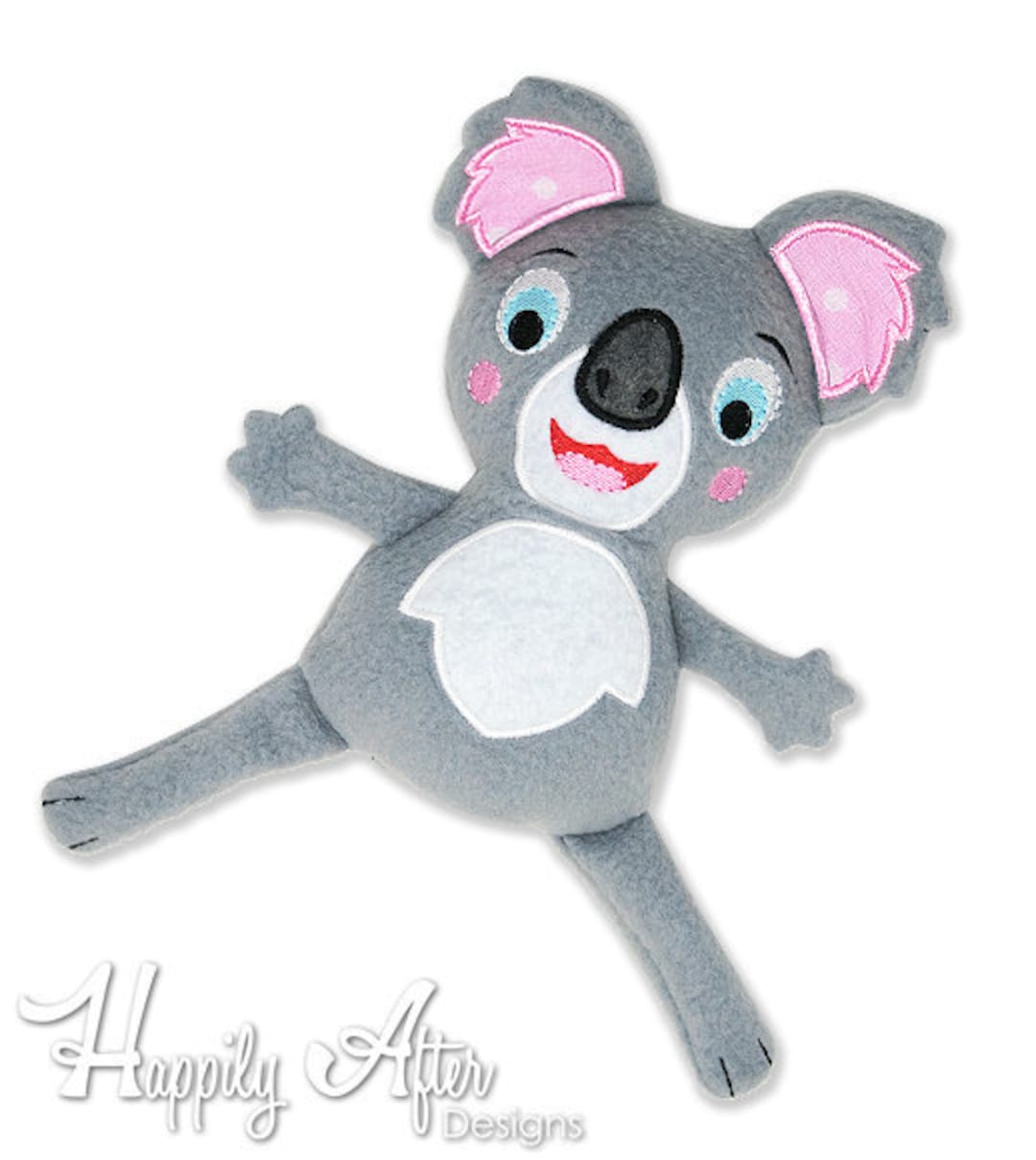 Koba Koala Bear Stuffie Embroidery Design, Koala, Stuffed Animal ...