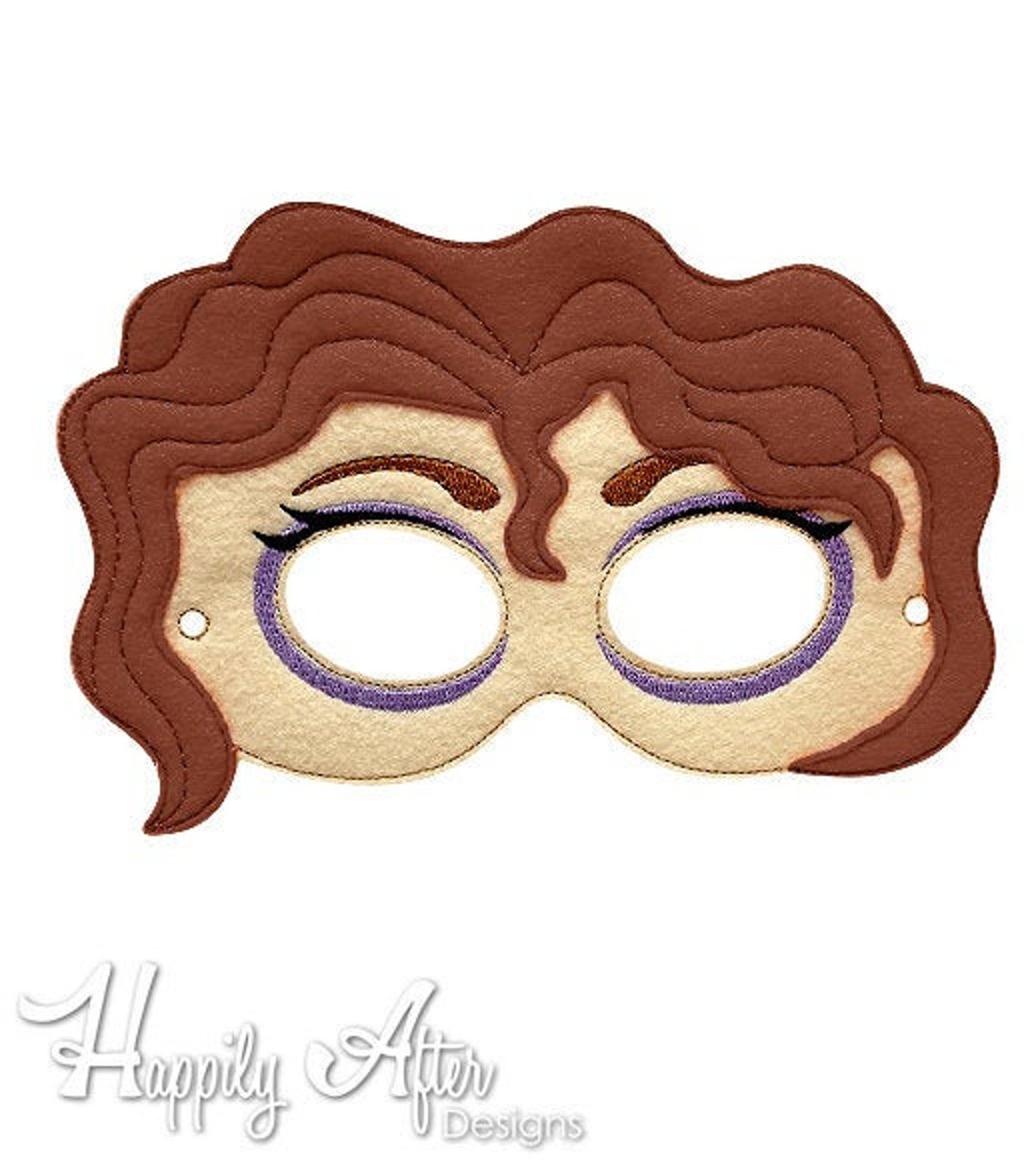 Dark Witch Mask Embroidery Design, Witch Mask, Machine Embroidery, ITH ...