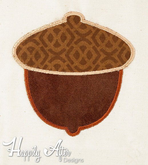 Acorn Applique Embroidery Design, Autumn Applique, Fall Applique ...