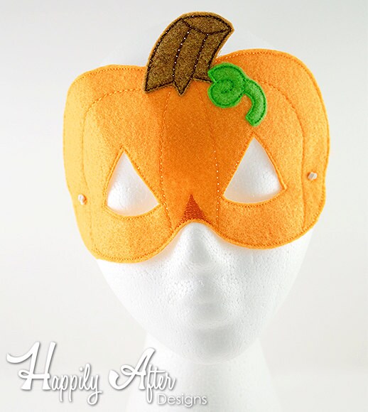 Jackolantern Mask Embroidery Design, Pumpkin Mask, Machine Embroidery ...