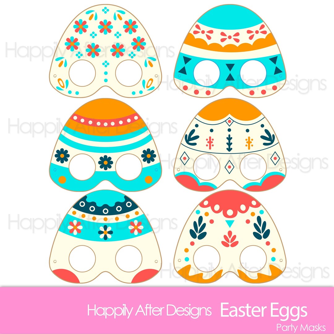 Easter Eggs Printable Masks - Egg Mask - Easter Mask - Egg Hunt Mask ...