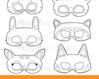 Woodland Forest Animals Printable Masks Woodland Animal Mask | Etsy