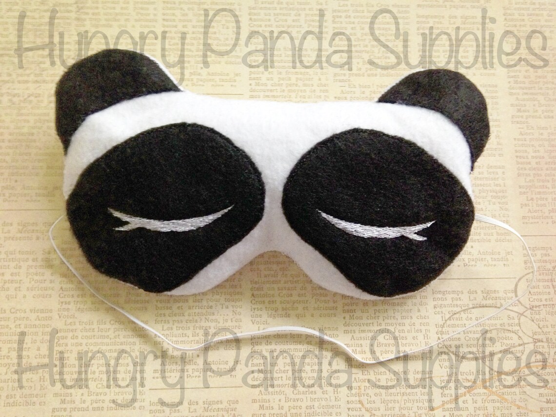 Panda Sleep Mask Embroidery Design, Sleep Mask, Machine Embroidery, ITH ...