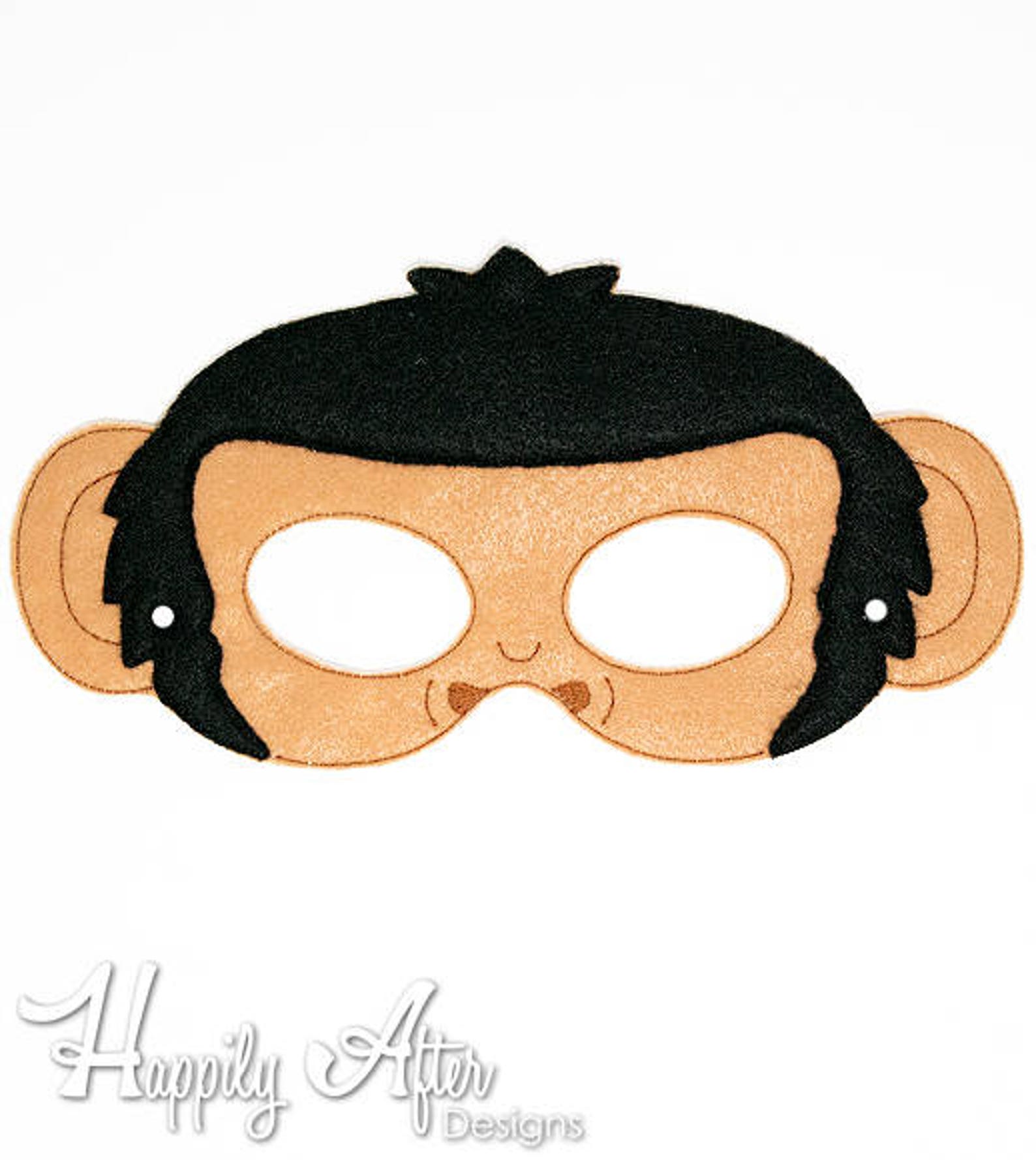 Chimpanzee Mask Embroidery Design Chimp Mask Machine | Etsy