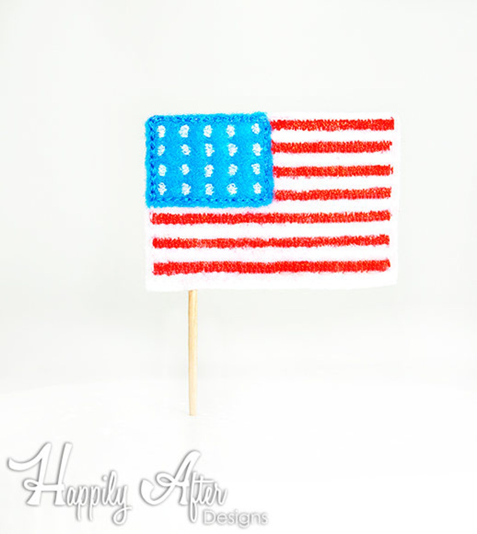 American Flag Cupcake Topper Embroidery Design Machine | Etsy