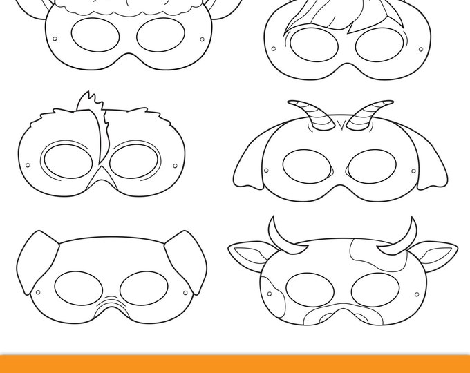 Little Red Riding Hood Printable Coloring Masks, Little Red, Wolf Mask ...