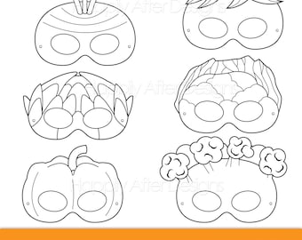 Vegetable Printable Masks Carrot Mask Broccoli Mask | Etsy
