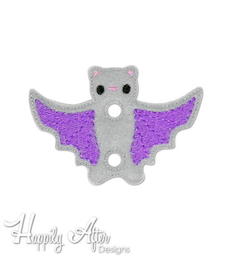 Bat Straw Topper Embroidery Design, Bat, Straw Topper, Machine ...