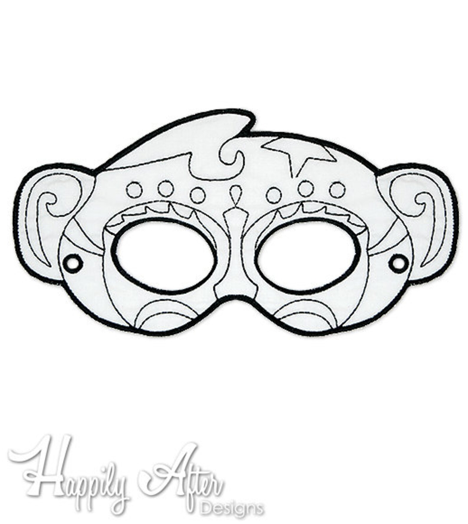 Monkey Mask Coloring Embroidery Design Monkey Mask Machine - Etsy