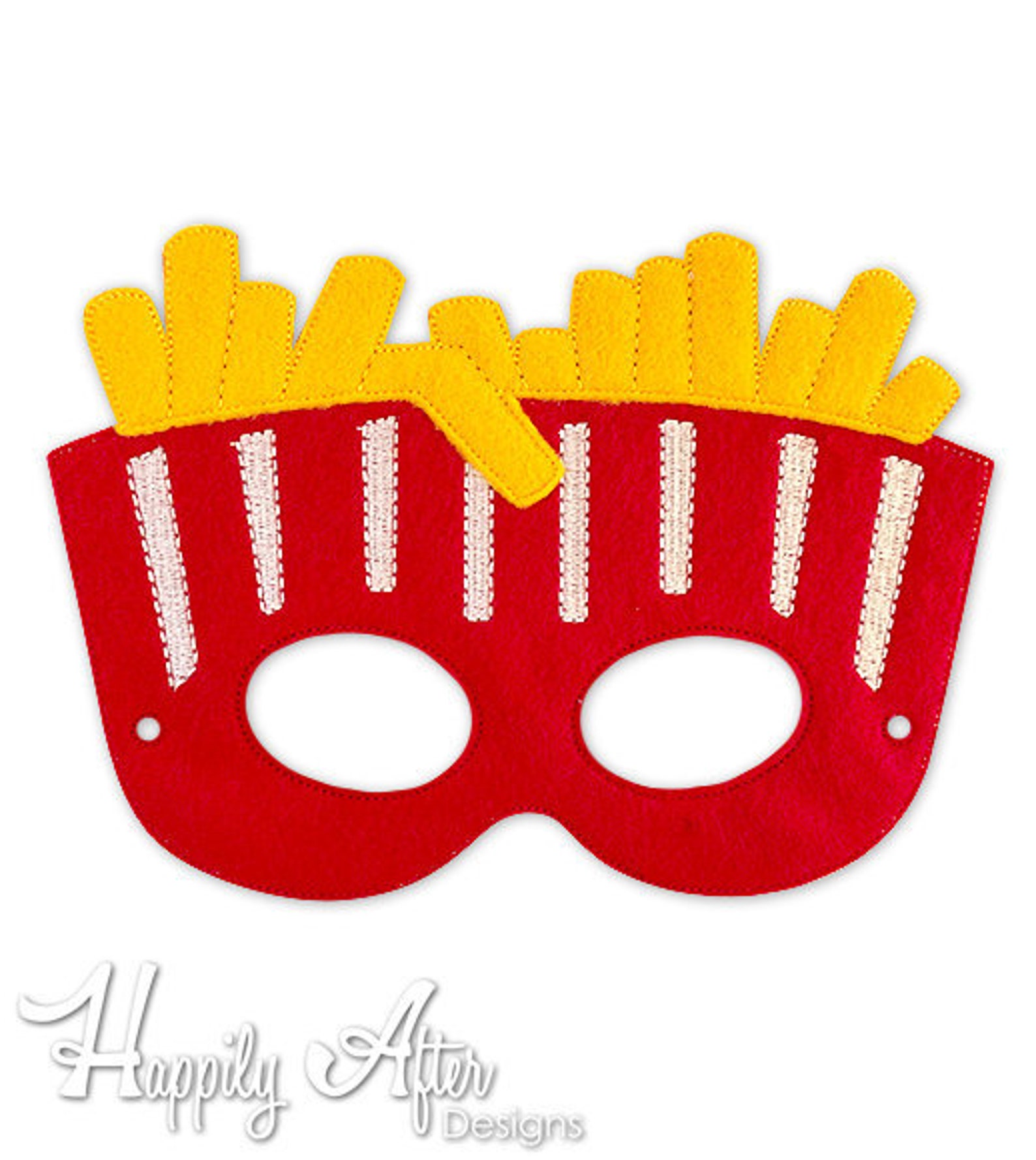 Fries Mask Embroidery Design Fry Mask Machine Embroidery - Etsy