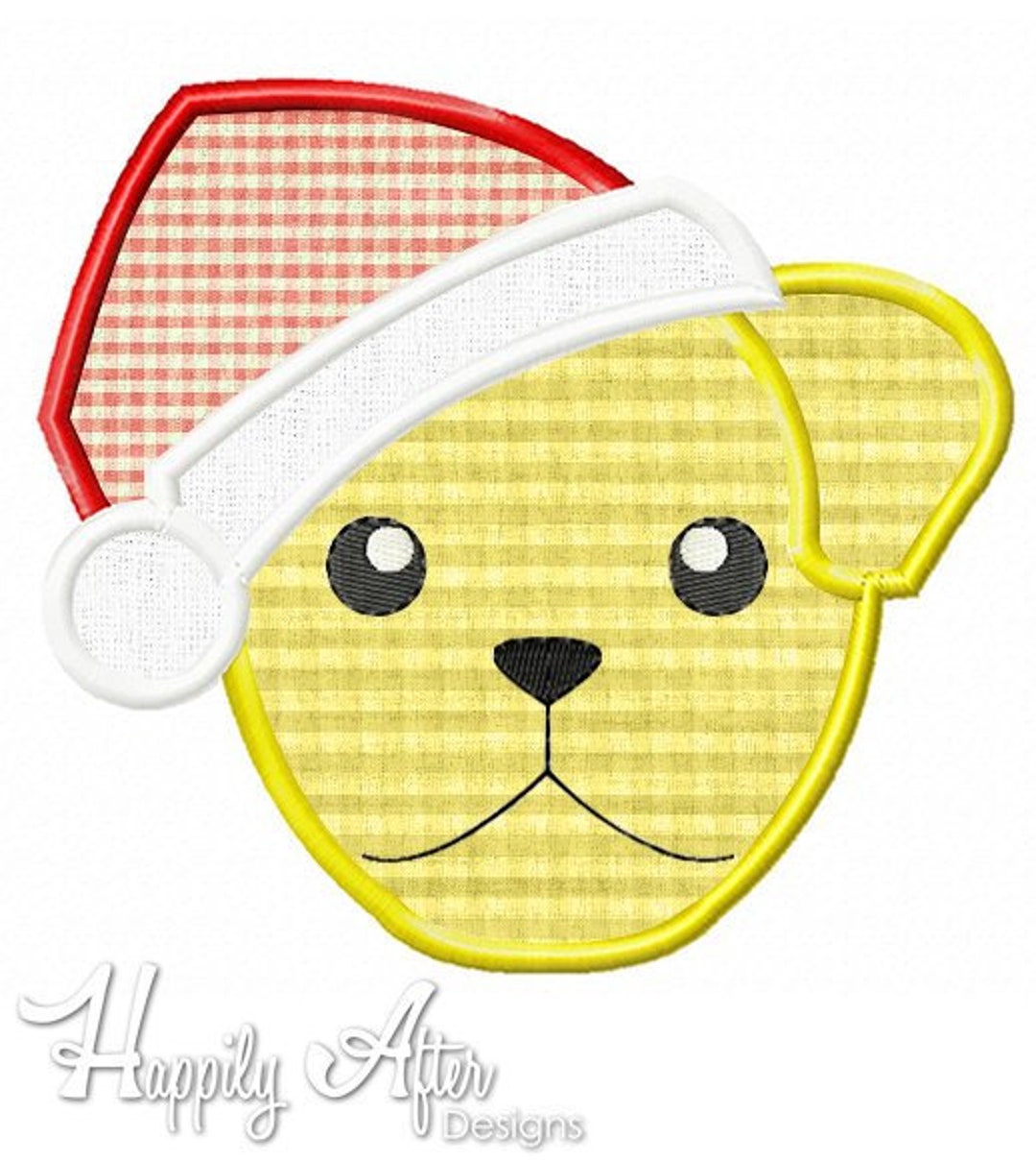 Christmas Labrador Applique Embroidery Design, Christmas Applique ...