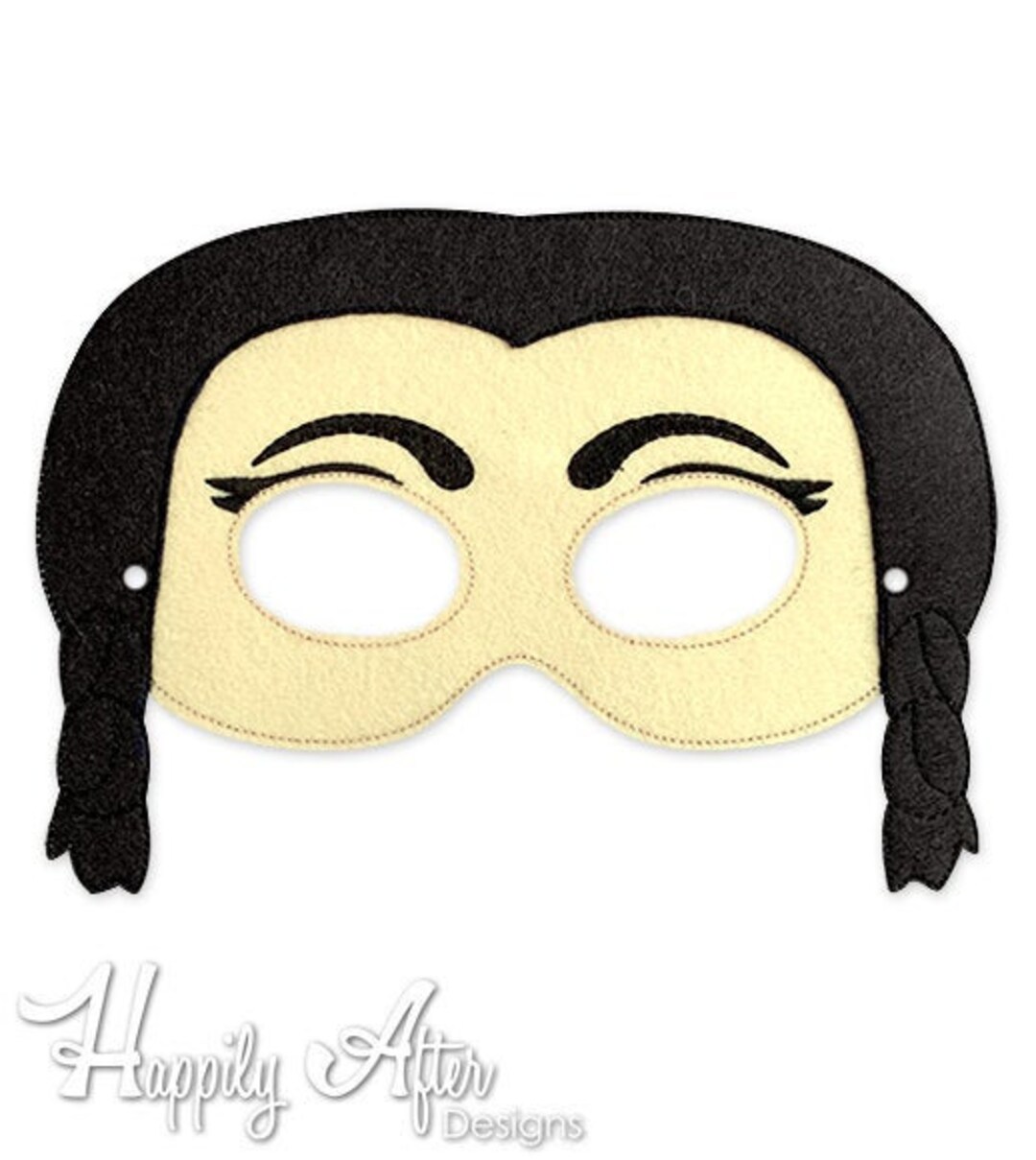 Trouble Girl Mask Embroidery Design, Girls Mask, Machine Embroidery ...