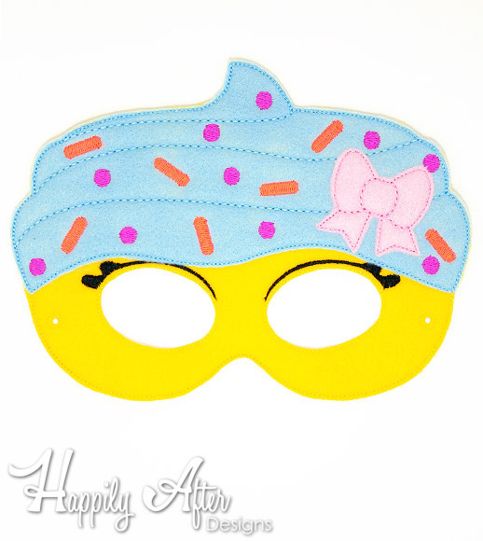 Cupcake Mask Embroidery Design Cake Mask Machine Embroidery | Etsy