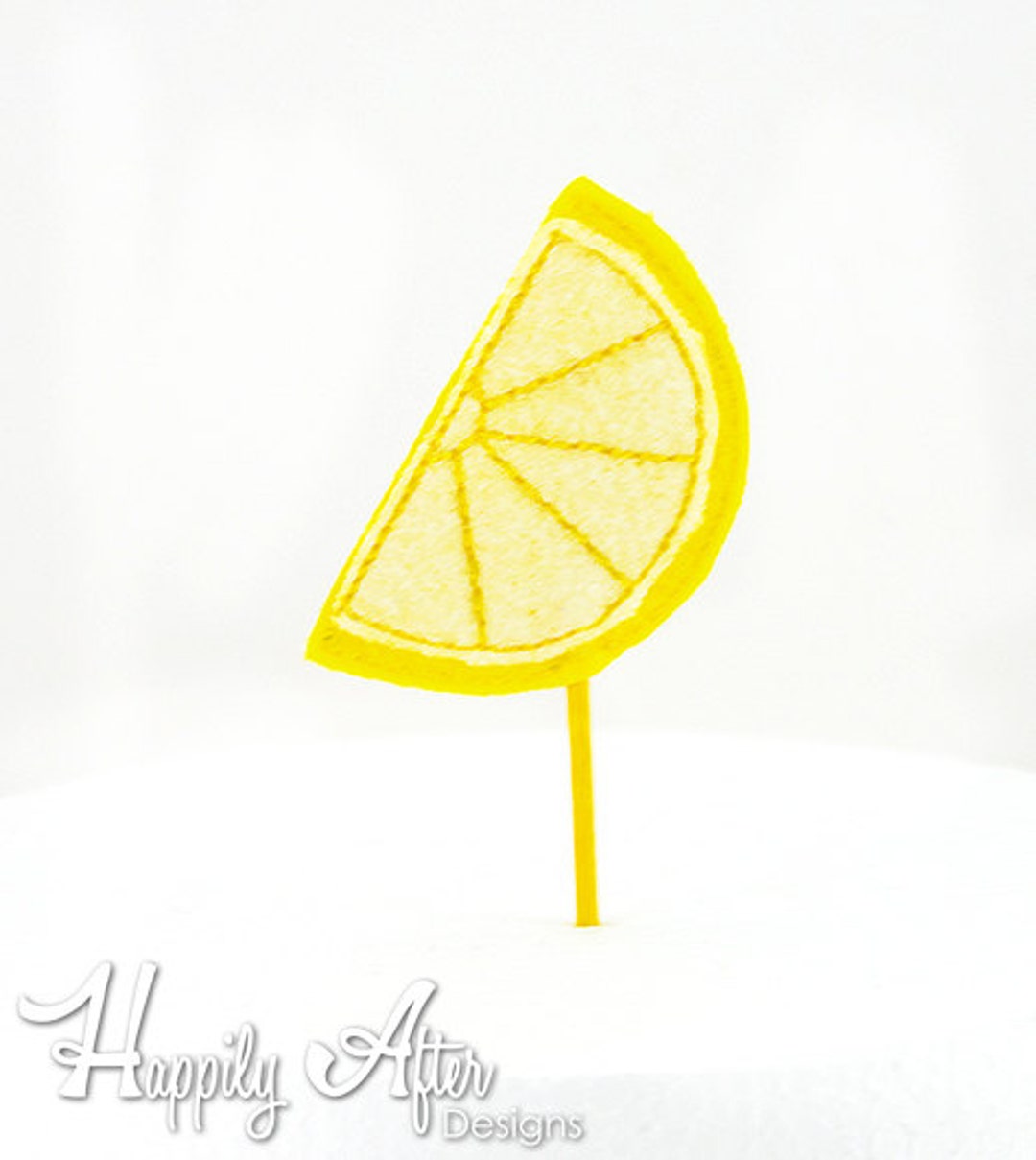 Lemon Slice Cupcake Topper Embroidery Design, Machine Embroidery, ITH ...